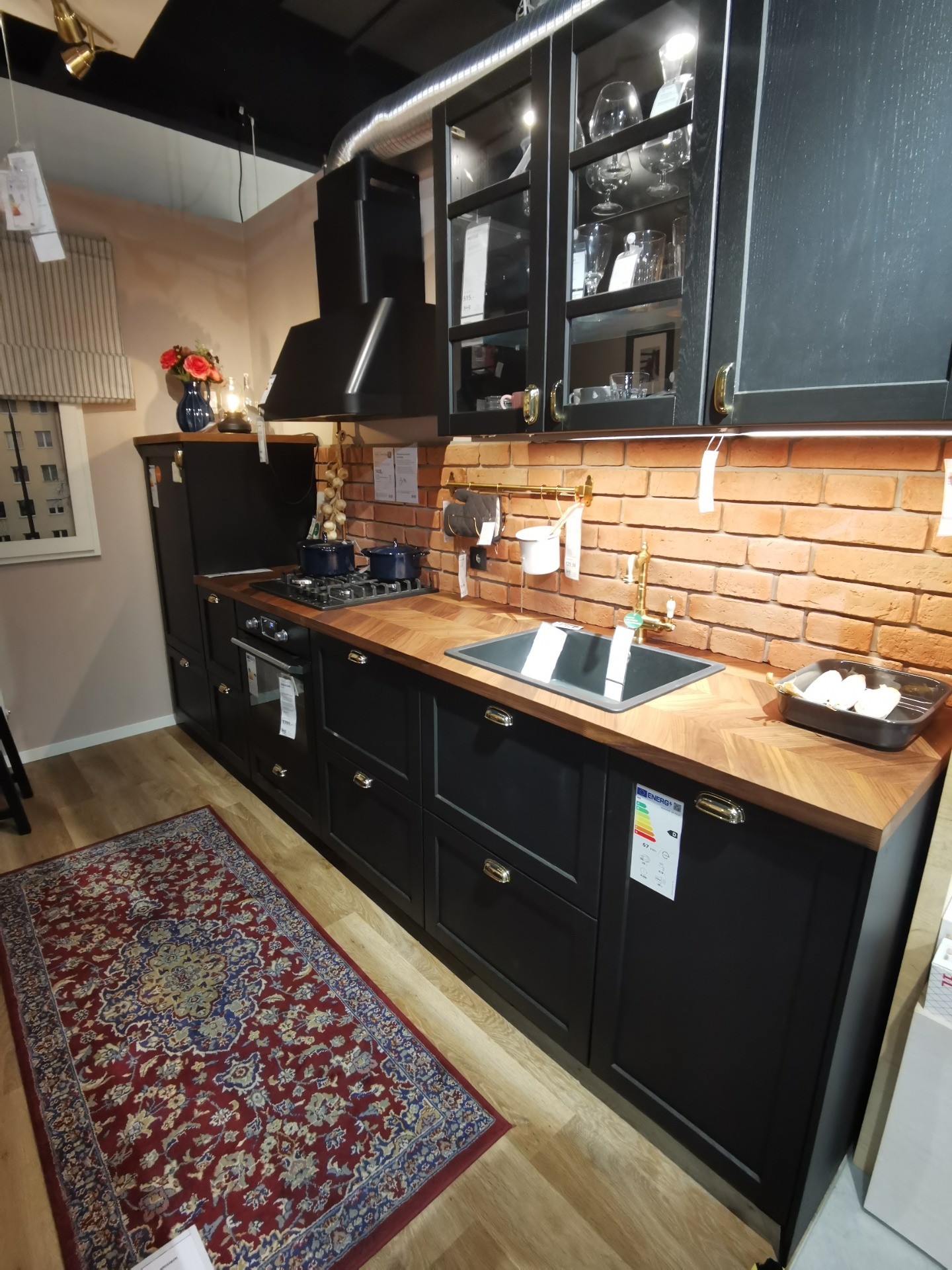 Get the Modern Look with IKEA Lerhyttan Black Stained Kitchen Cabinets