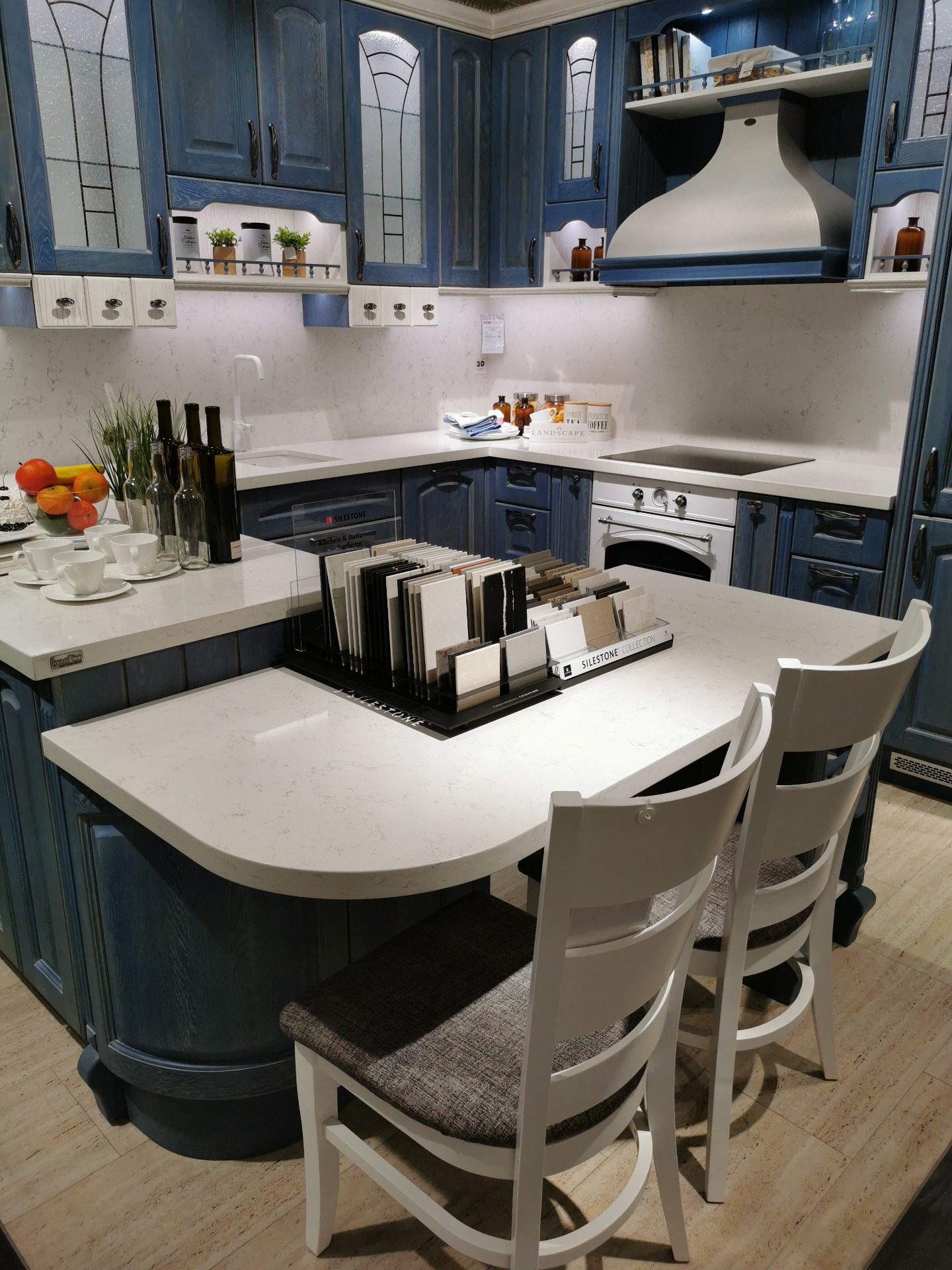 Rustic and Refreshing: A Blue Kitchen with Personality