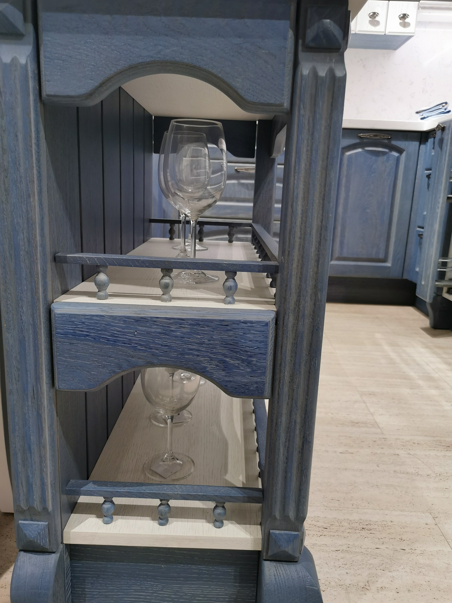 Rustic and Refreshing: A Blue Kitchen with Personality