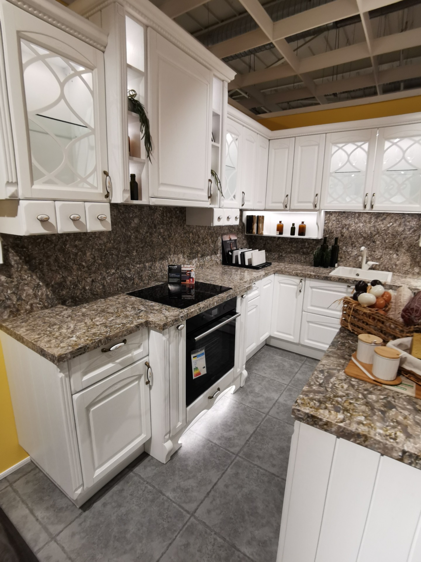 Rustic Charm Meets Modern Elegance: White Rustic Kitchen