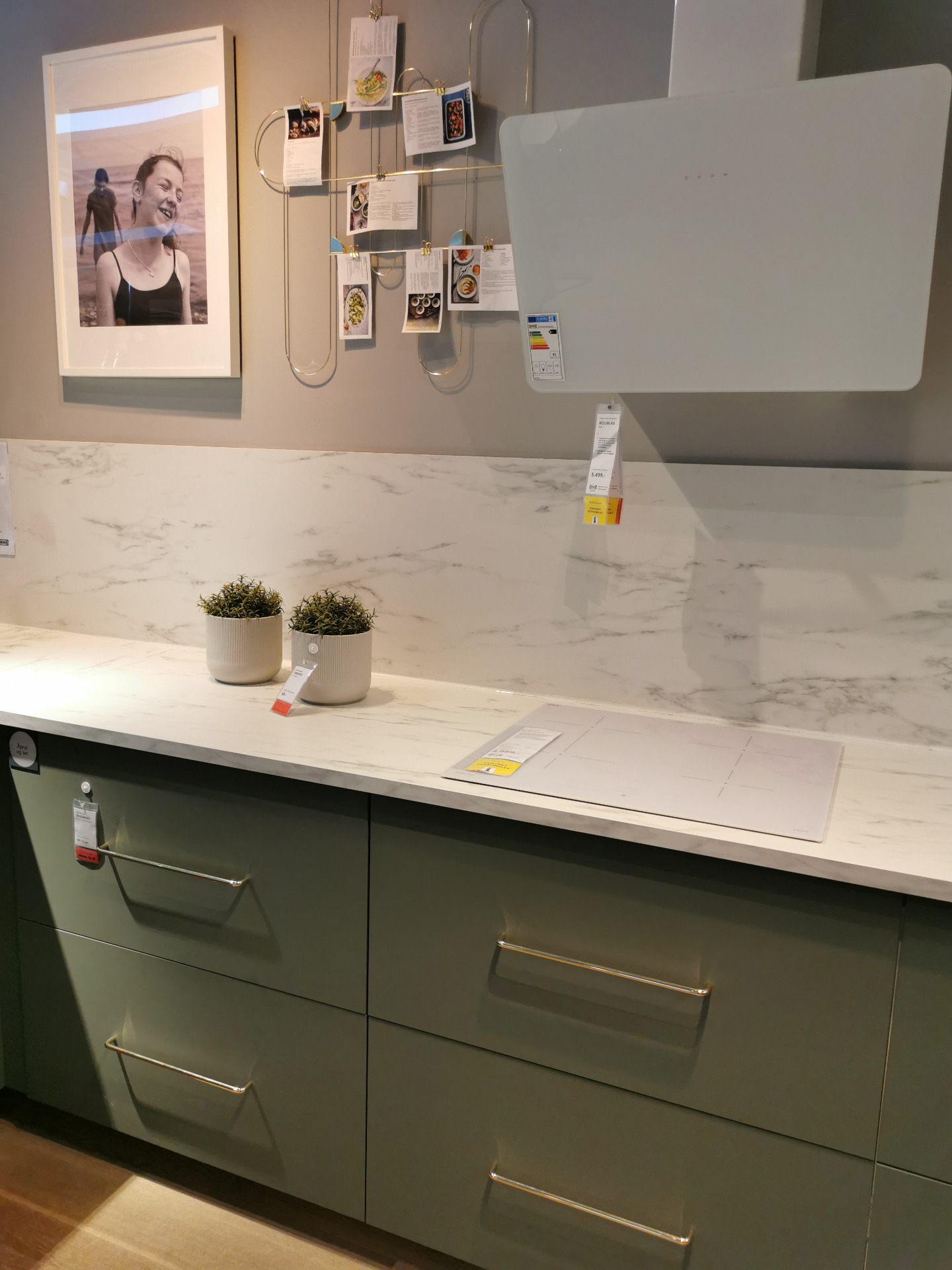 IKEA Bodarp matte gray-green kitchen