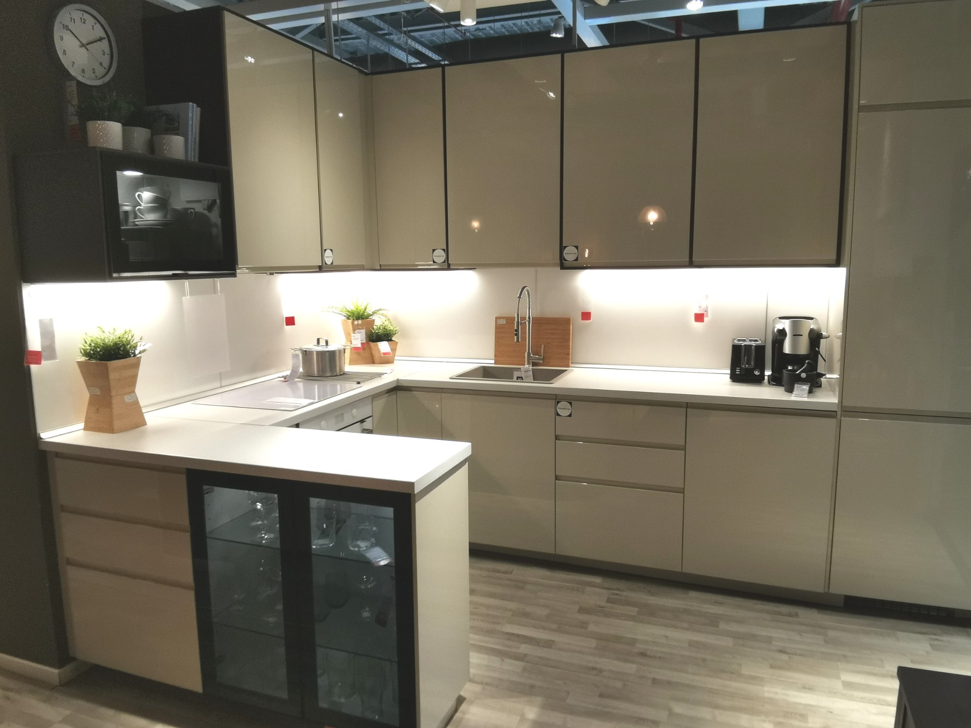 VOXTORP High-gloss Light Beige IKEA Kitchen