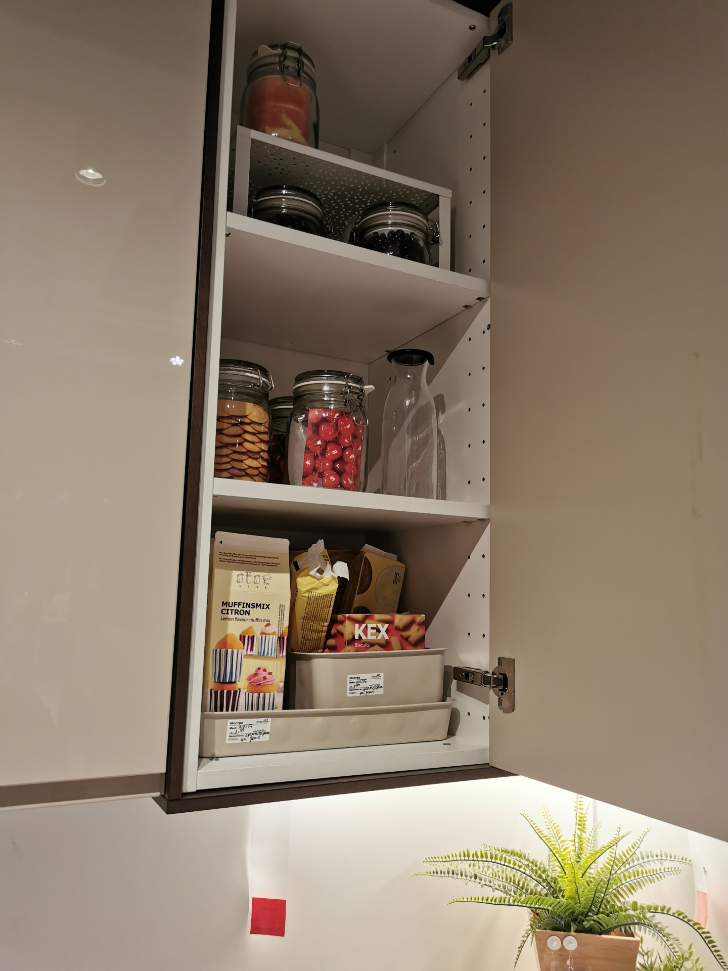 VOXTORP High-gloss Light Beige IKEA Kitchen