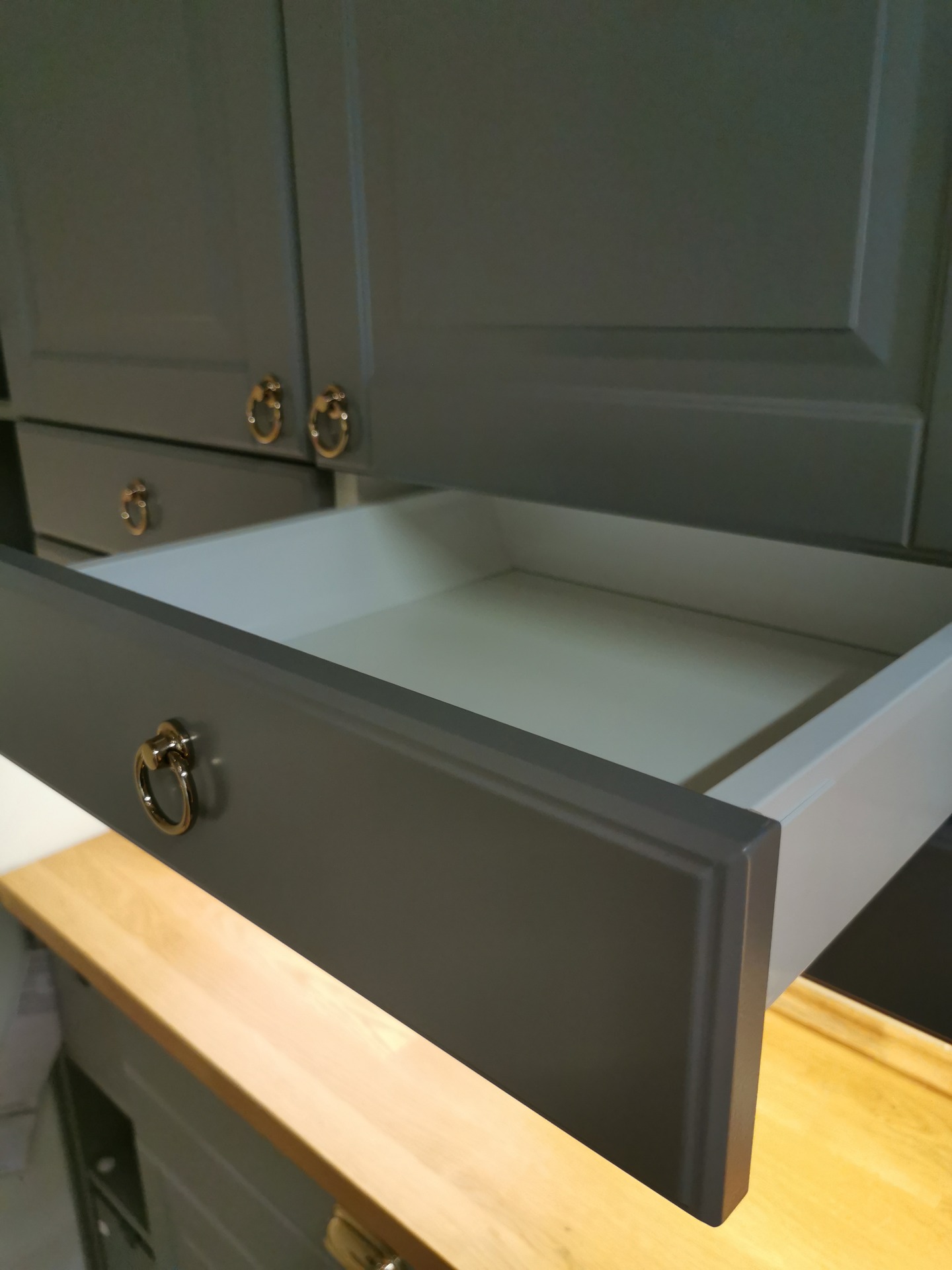 IKEA Bodbyn Gray Kitchen with Karlby Countertop