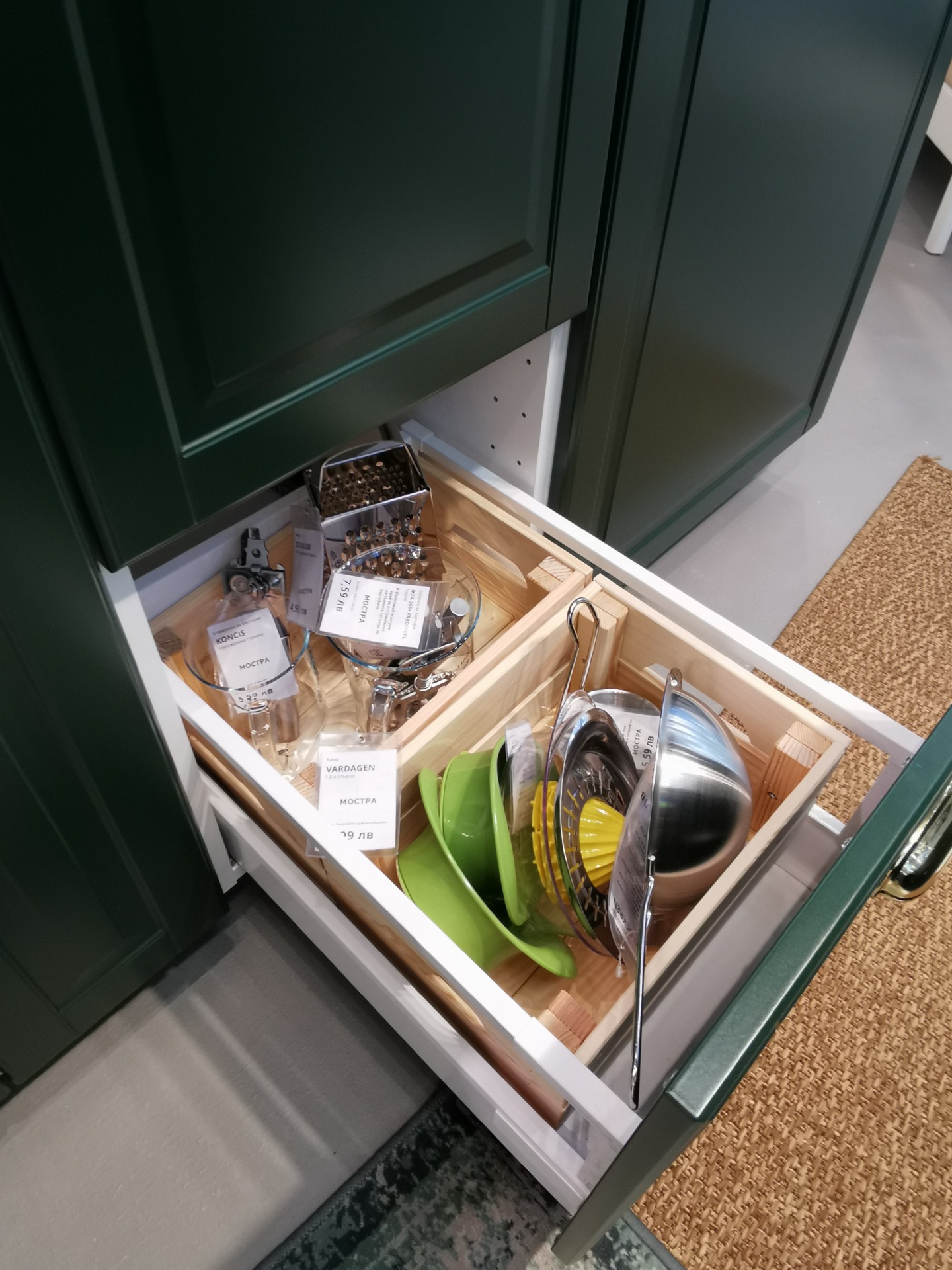 Get a Stylish Kitchen Island with Green Bodbyn IKEA