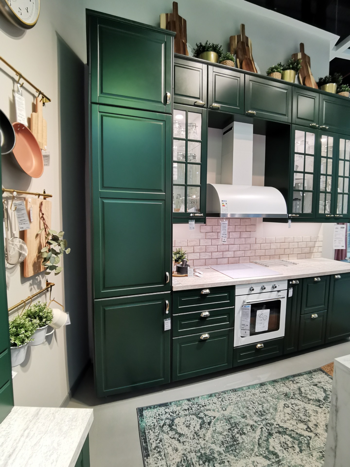 Get a Stylish Kitchen Island with Green Bodbyn IKEA