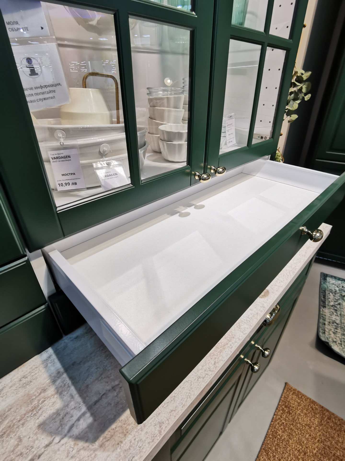 Get a Stylish Kitchen Island with Green Bodbyn IKEA