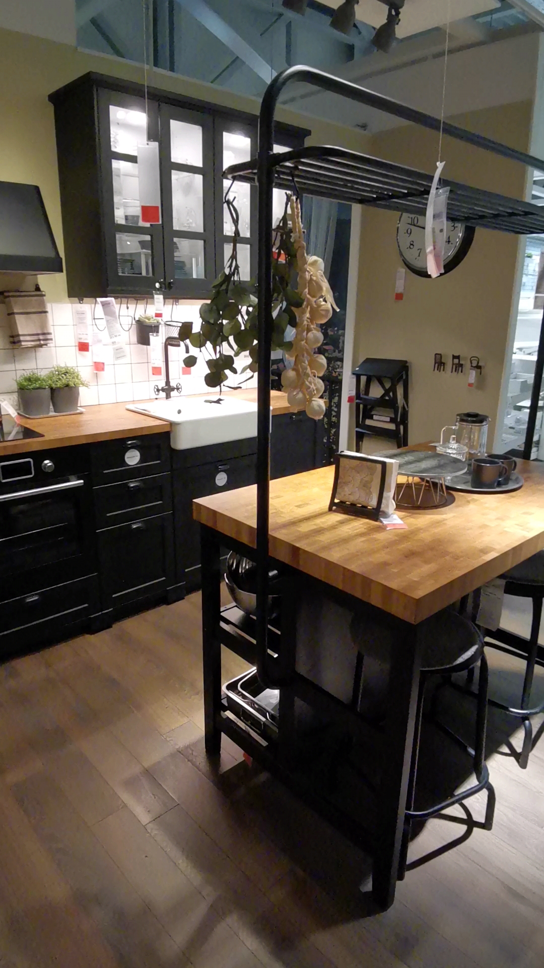 Functional and Stylish: The Vadholma Kitchen Island with Rack from IKEA