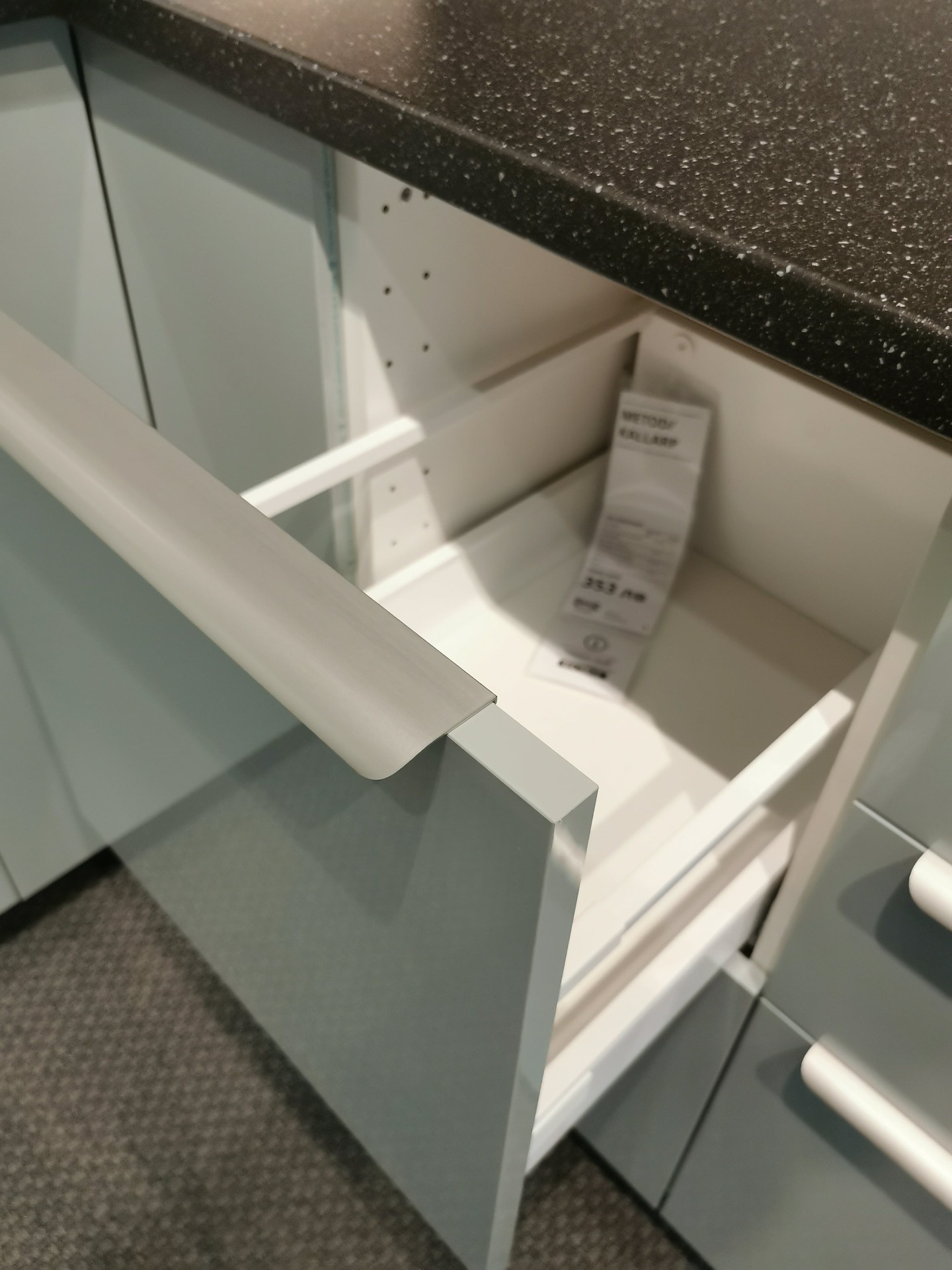 The KALLARP High-Gloss Light Grey-Blue Kitchen: A Contemporary and Chic ...