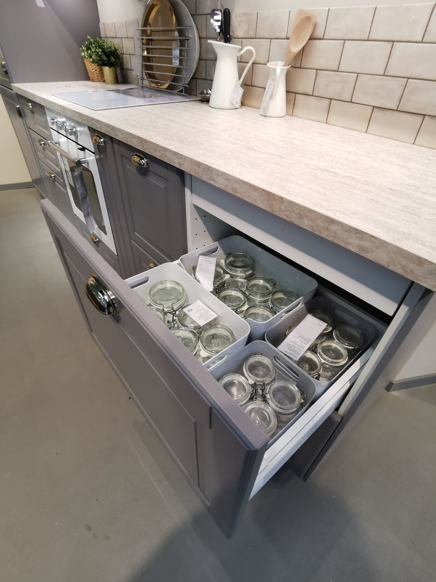 Elevate Your Kitchen Space with IKEA BODBYN Gray Cabinets and a Kitchen ...