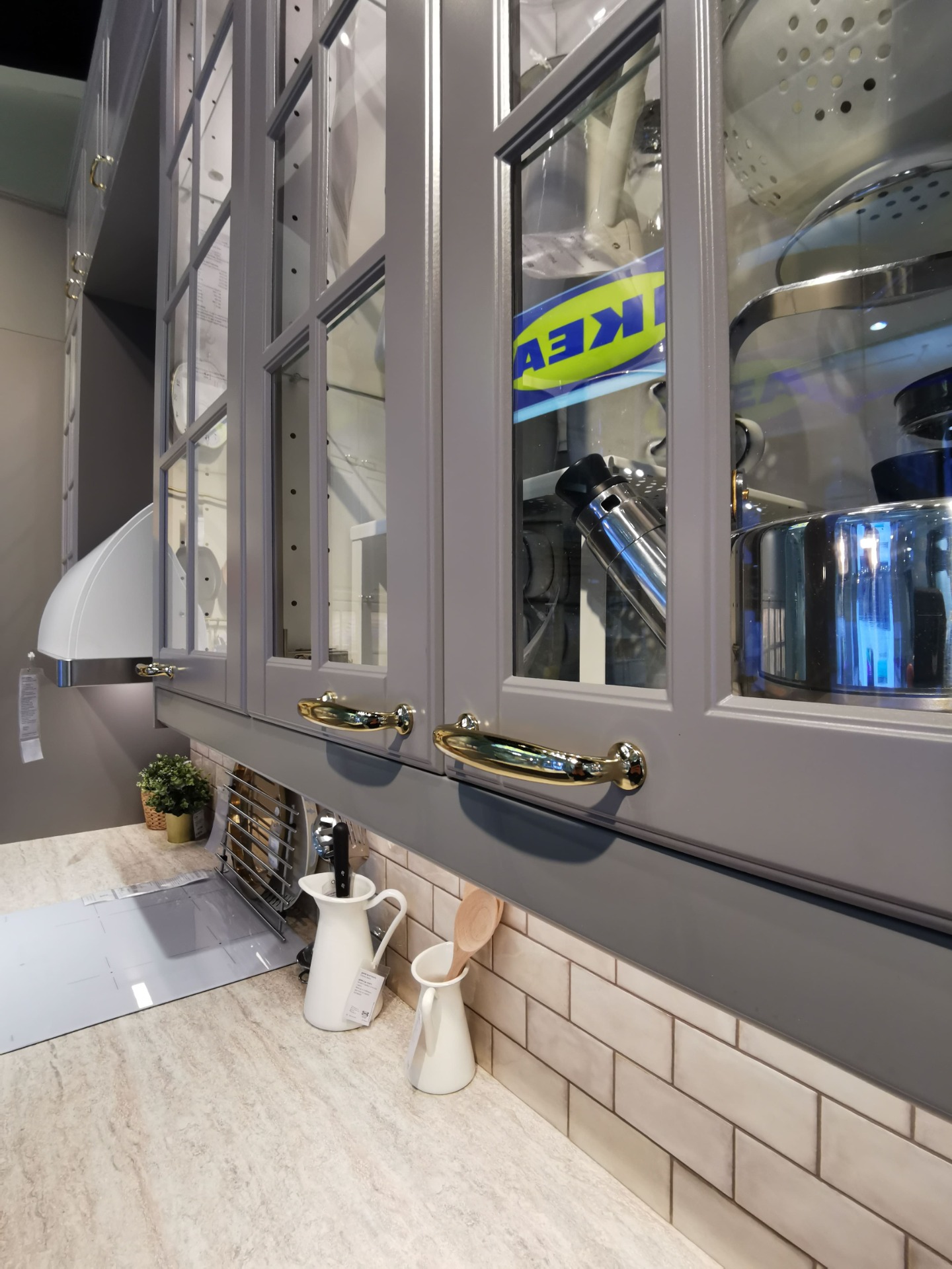 Elevate Your Kitchen Space with IKEA BODBYN Gray Cabinets and a Kitchen ...