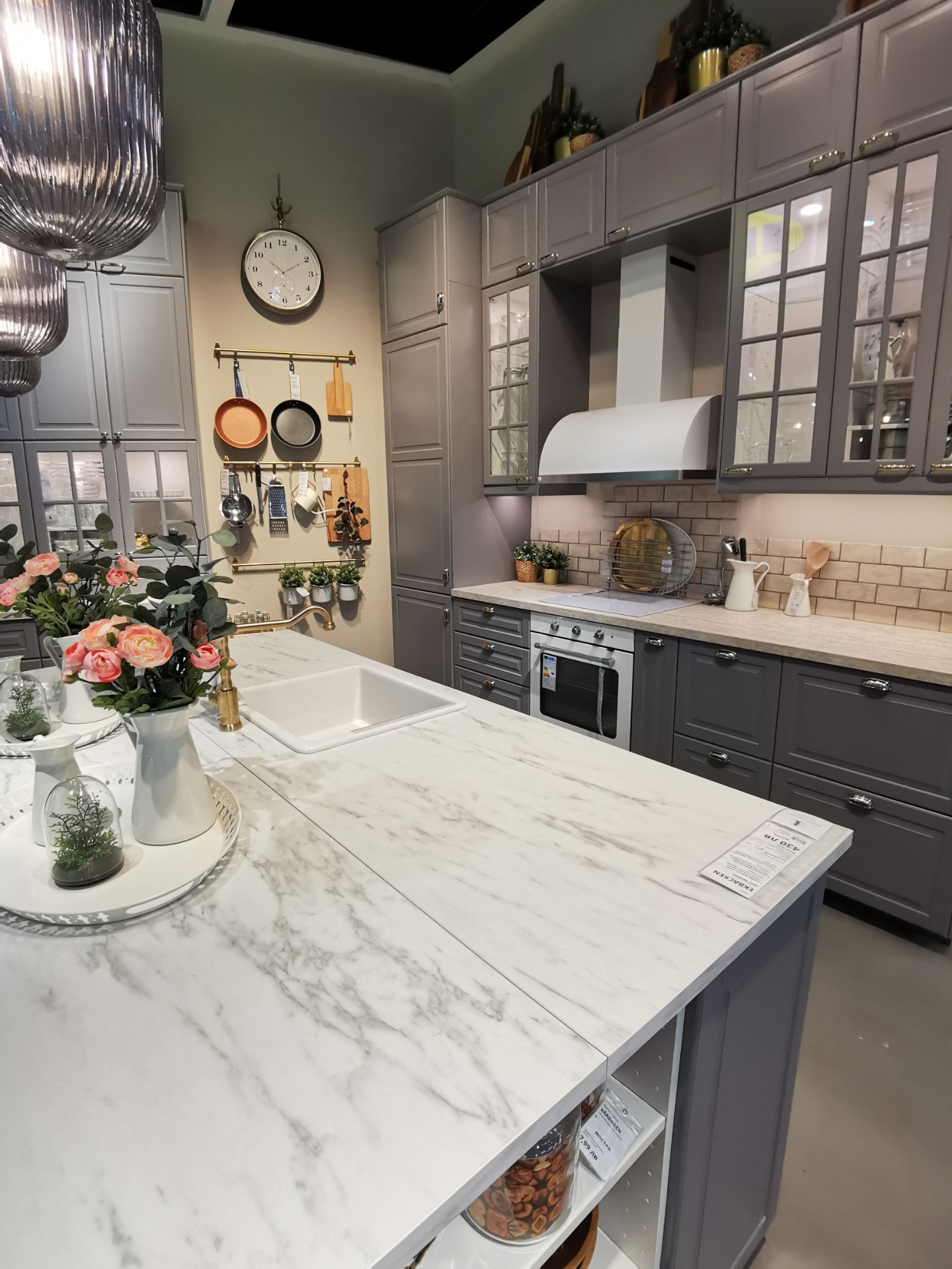 Elevate Your Kitchen Space with IKEA BODBYN Gray Cabinets and a Kitchen ...
