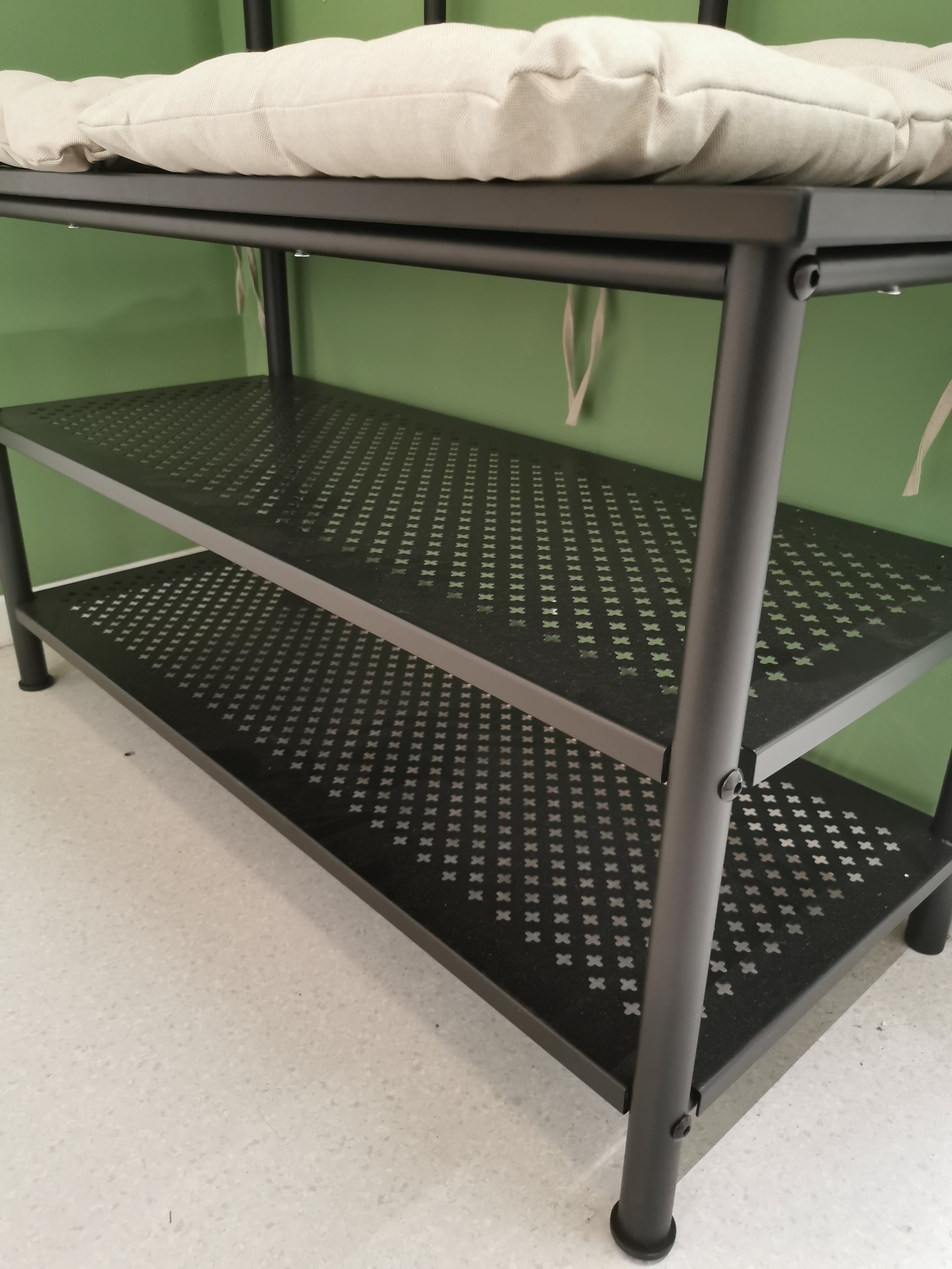 PINNIG Coat rack with shoe storage bench from IKEA