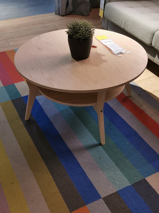 Home Decor with the JAKOBSFORS Coffee Table and HALVED Rug from IKEA