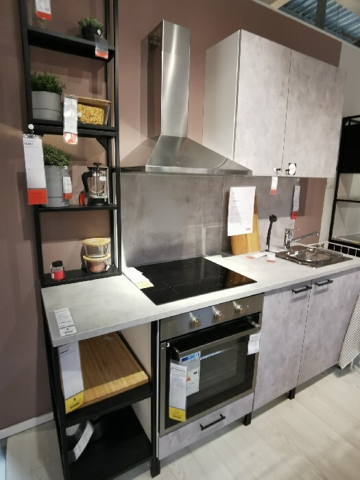 Create a modern kitchen with IKEA's ENHET cabinets in concrete effect
