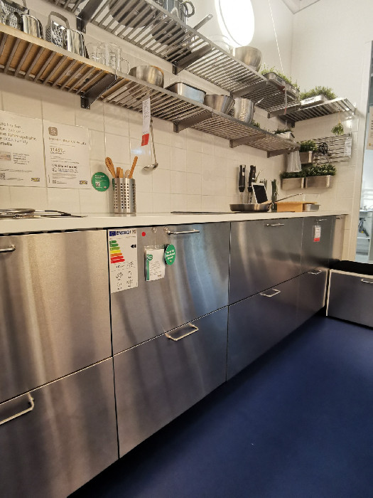 IKEA VÅRSTA and RINGHULT Kitchen – Modern Stainless Steel and White Design